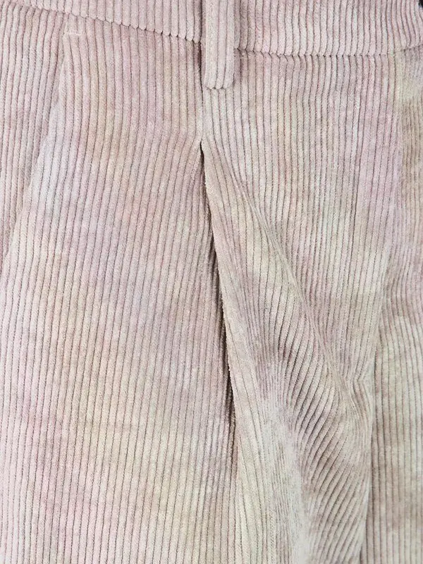 DRHOPE Pleated Corduroy Trousers - Neutrals