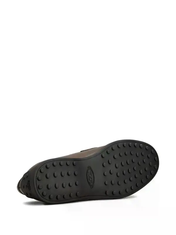 TOD'S Leather Penny Loafers - Brown