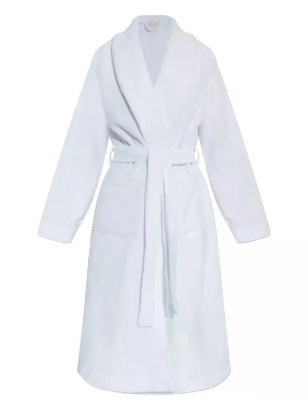 Hanro Shawl-collar Cotton Robe - White