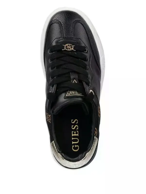 Guess Platform Sole Logo Sneakers - Black