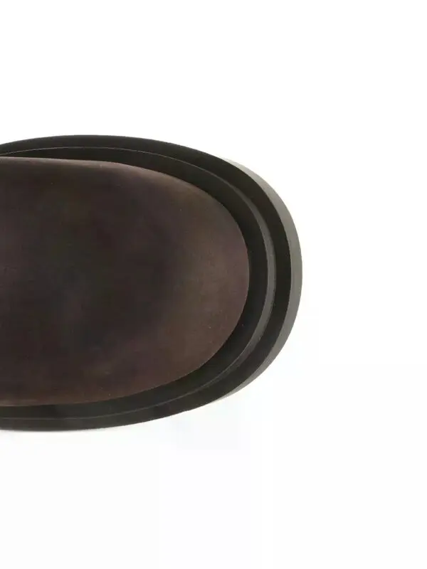 Rick Owens 60mm Platform Leather Boots - Brown