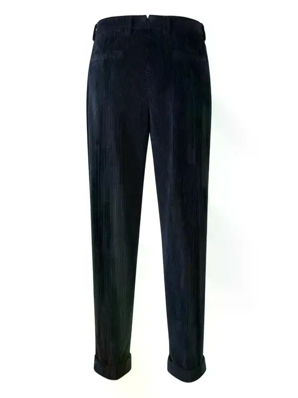 BERWICH Pleated Corduroy Trousers - Blue