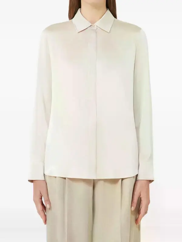 Max Mara Silk Long-sleeve Shirt