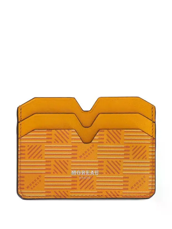 Moreau Geometric-pattern Cardholder - Orange
