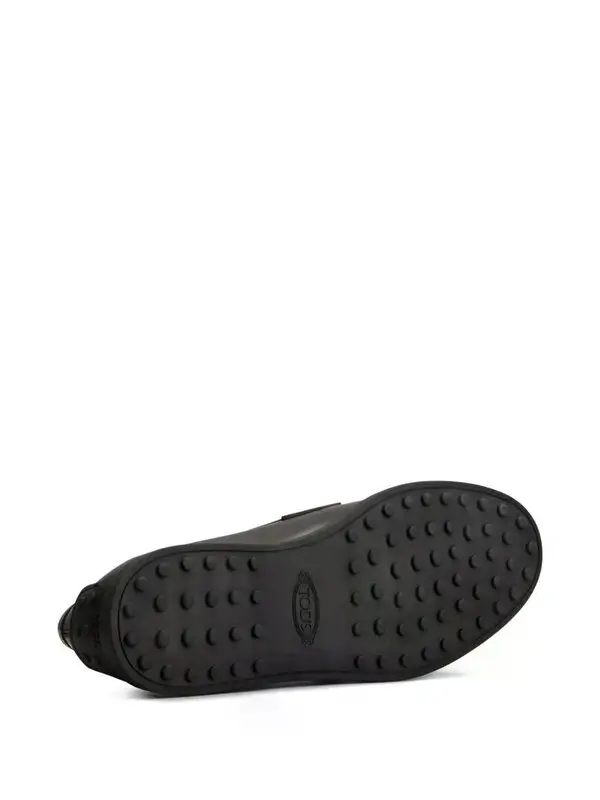 TOD'S Leather Penny Loafers - Black