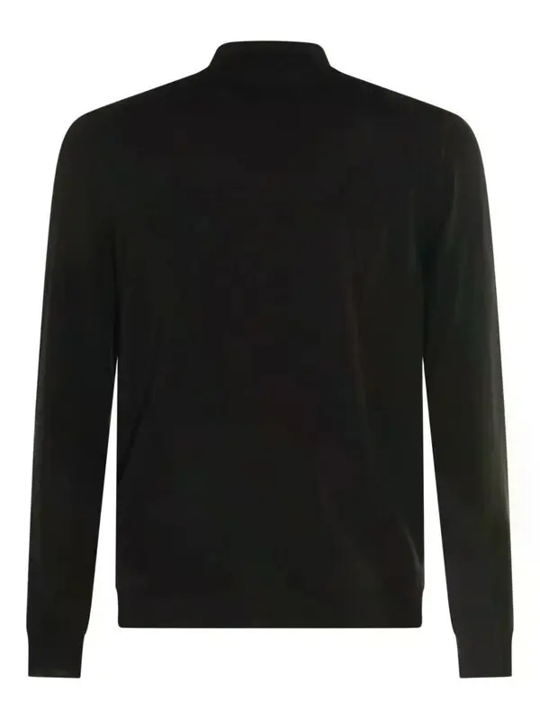 ZANONE Long-sleeve Polo Sweater - Brown