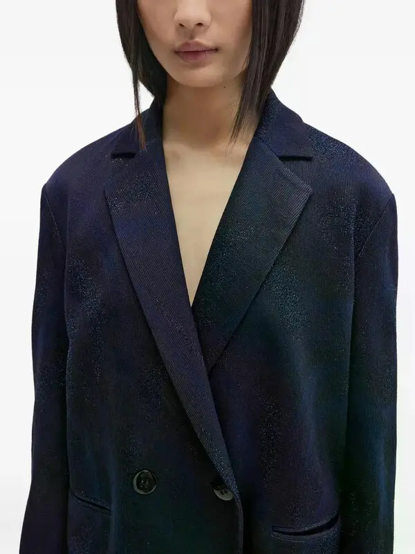 MARGHERITA MACCAPANI Tats Glitter-embellished Blazer - Blue
