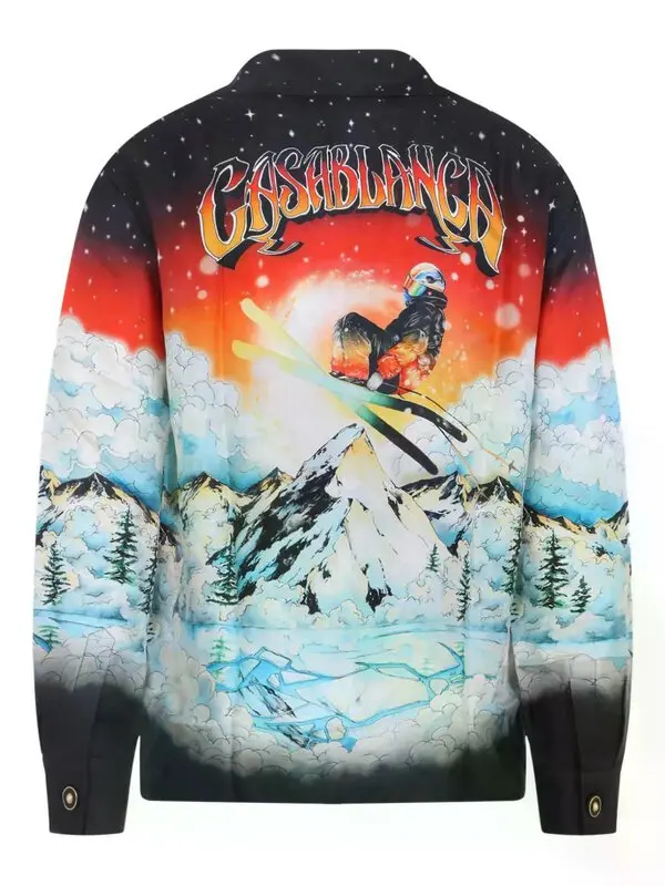 Casablanca Ski Lake Printed Long-sleeve Shirt