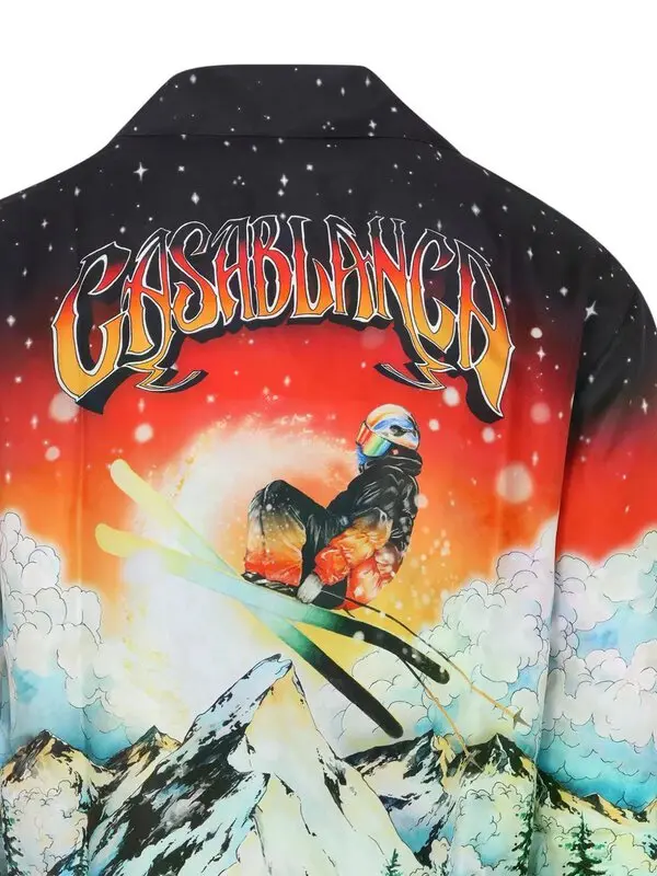 Casablanca Ski Lake Printed Long-sleeve Shirt