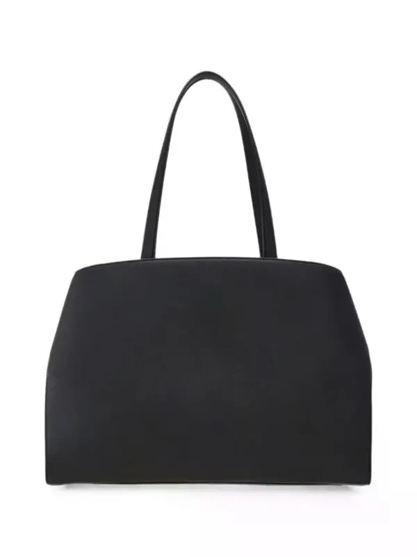 FERRAGAMO Clasp-detail Calfskin Shoulder Bag - Black