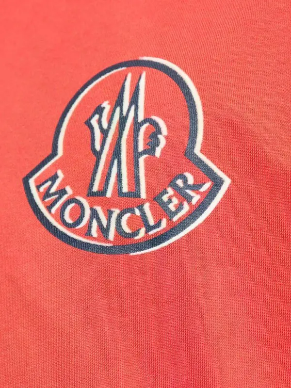 Moncler Logo-printed Cotton T-shirt - Red