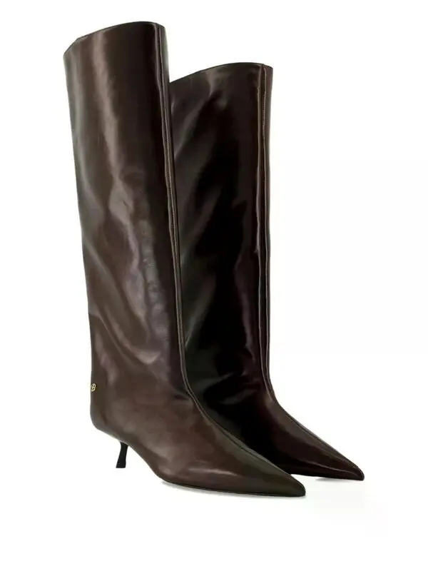 ANINE BING Tall Hilda Point-toe Boots - Brown