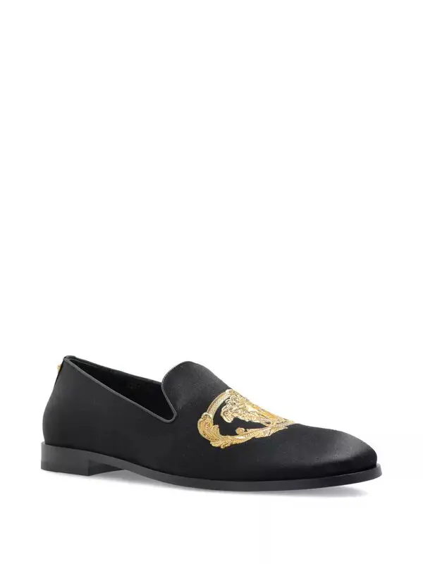 Versace Embroidered Architectural Baroque Slippers