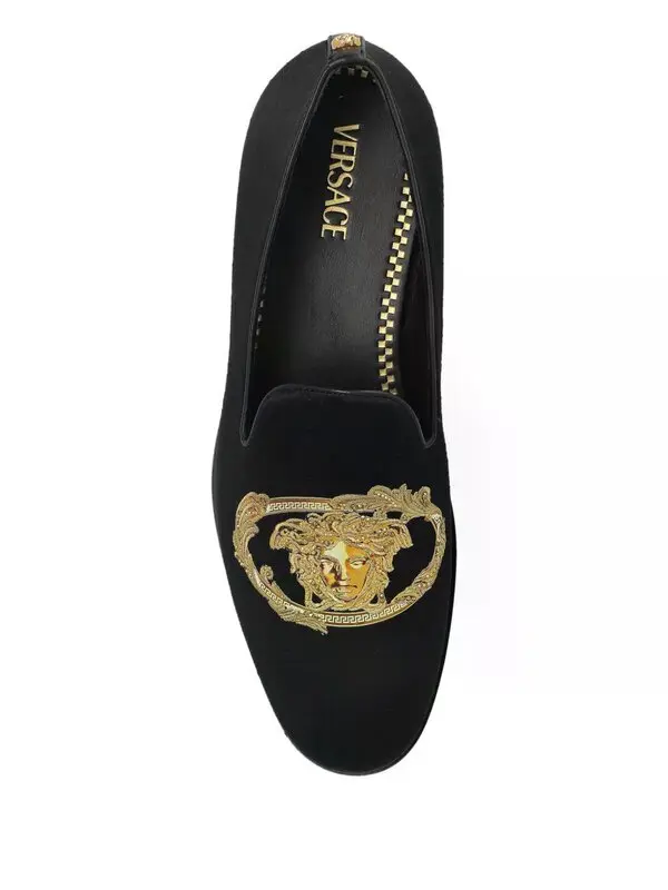 Versace Embroidered Architectural Baroque Slippers