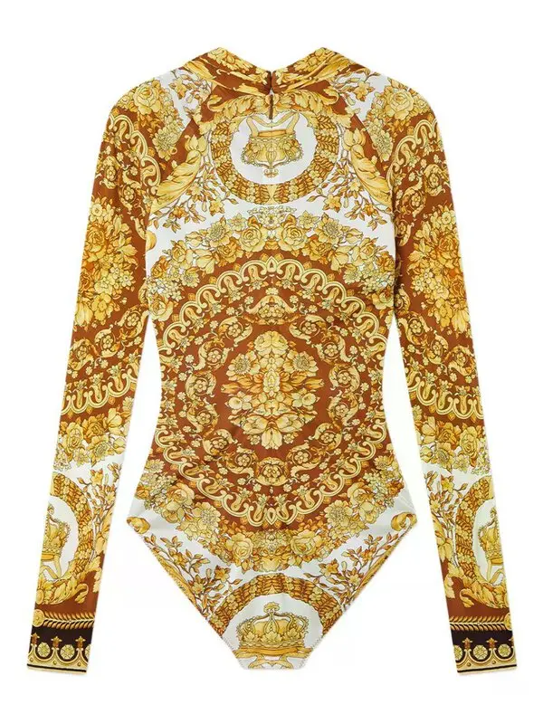 Versace Baroque-print Long-sleeve Blouse