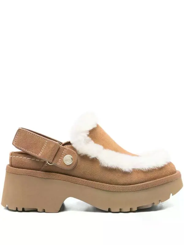 UGG Esmee 60mm Fur-trim Pumps - Brown
