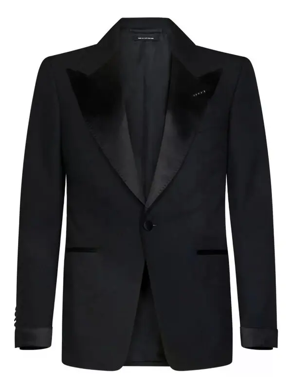 TOM FORD Silk-lapel Single-breasted Wool Jacket