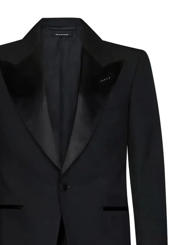 TOM FORD Silk-lapel Single-breasted Wool Jacket