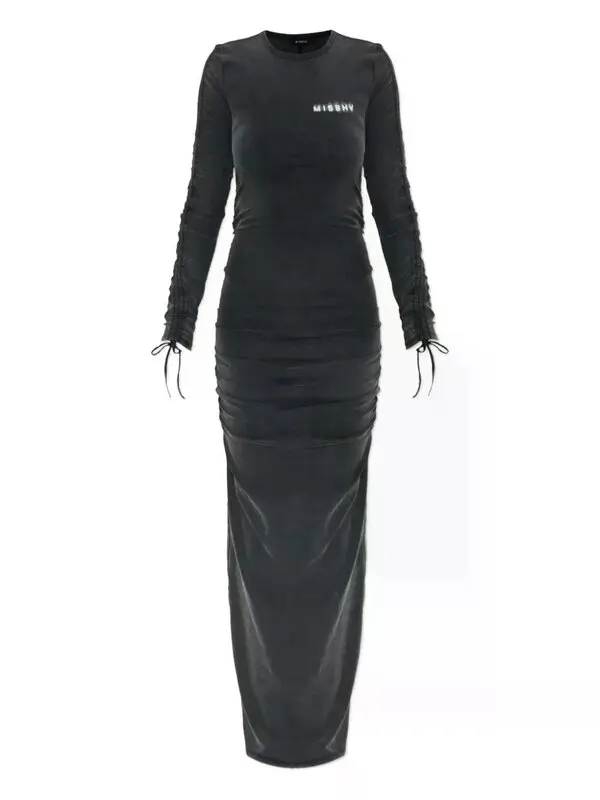 MISBHV Long-sleeve Drawstring Maxi Dress