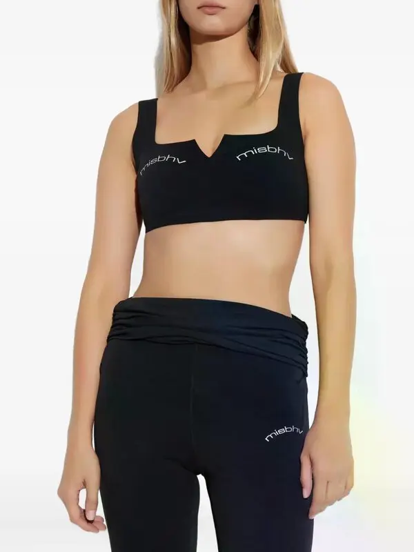 MISBHV Logo V-neck Crop Top