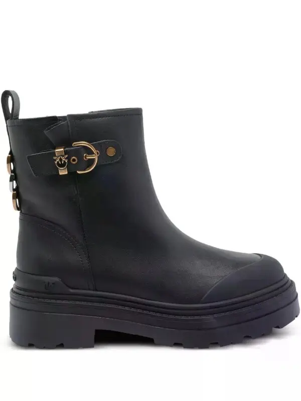 Pinko Buckle-detail Boots - Black