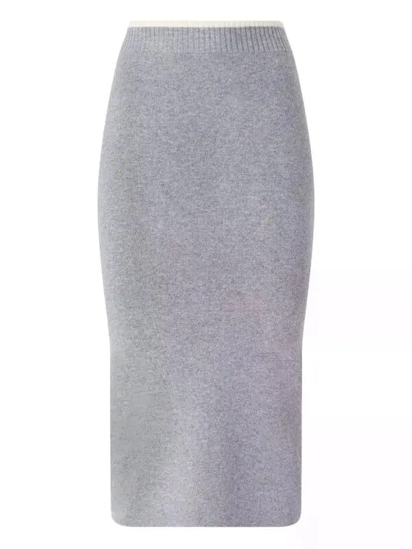 Pinko Ribbed Knit Midi Skirt