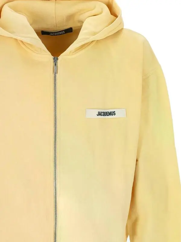 Jacquemus Zip-up Hoodie - Yellow