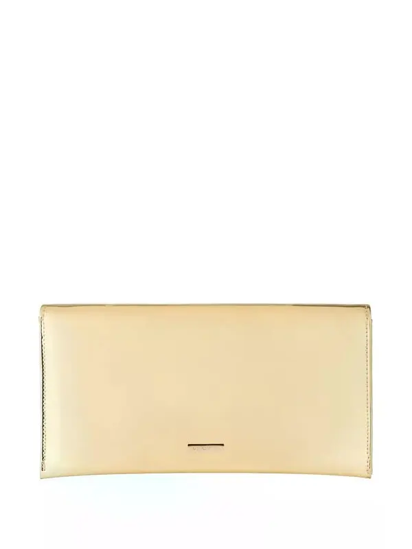 AQUAZZURA Metallic Envelope Clutch - Yellow