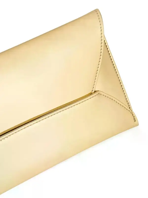 AQUAZZURA Metallic Envelope Clutch - Yellow