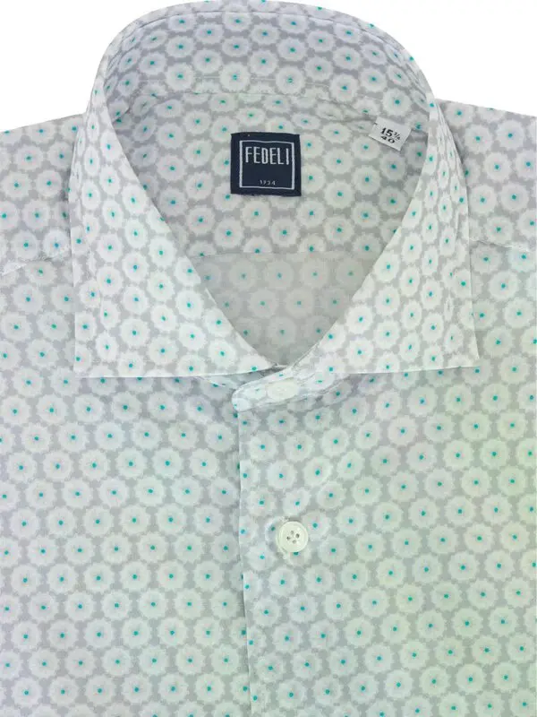 Fedeli Floral-pattern Shirt - Grey