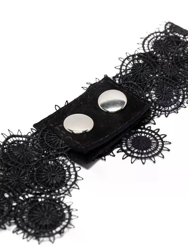 MANOKHI Lace Embellishment Choker Necklace - Black