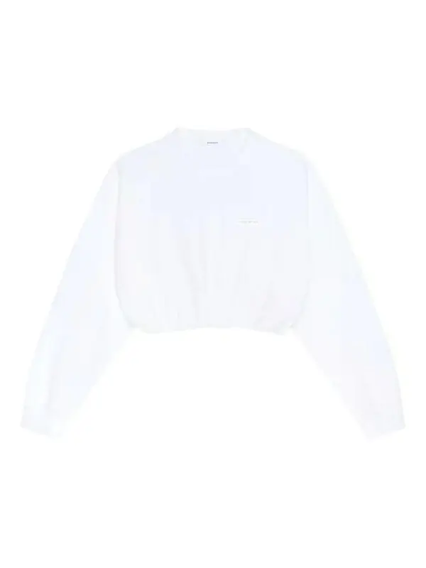 Givenchy Cropped Sweatshirt With Logo Patch - White