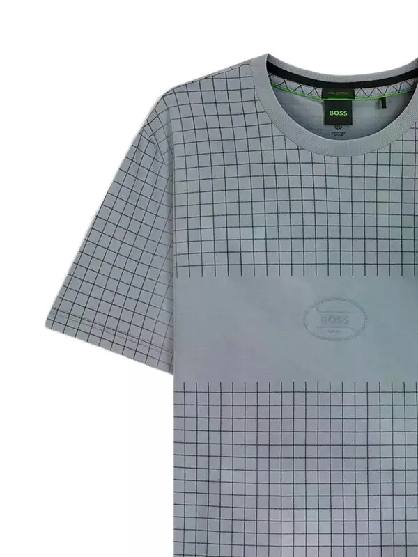 BOSS Grid-print T-shirt