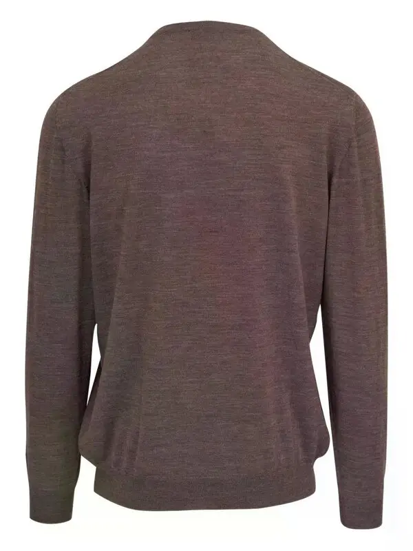 Fedeli Crew-neck Wool Sweater - Brown
