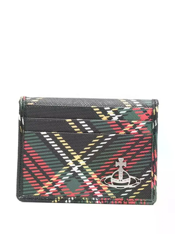VIVIENNE WESTWOOD Tartan-plaid Cardholder - Green