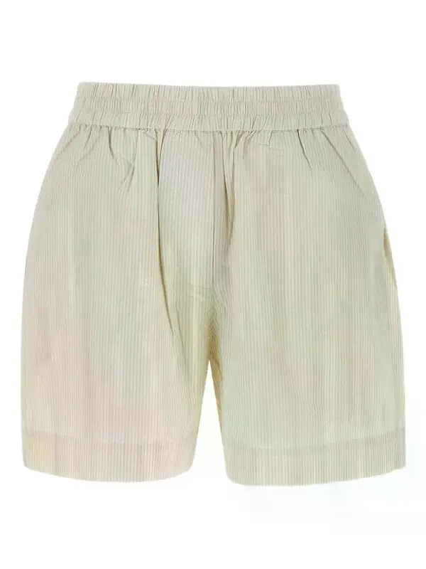 HERSKIND Striped Cotton Shorts - Neutrals