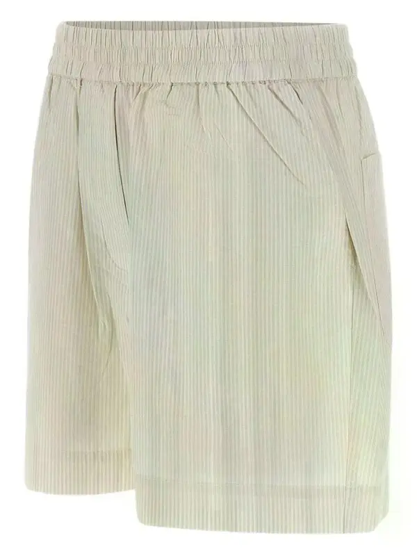 HERSKIND Striped Cotton Shorts - Neutrals