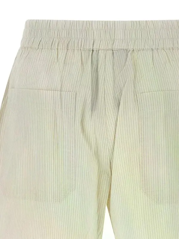 HERSKIND Striped Cotton Shorts - Neutrals