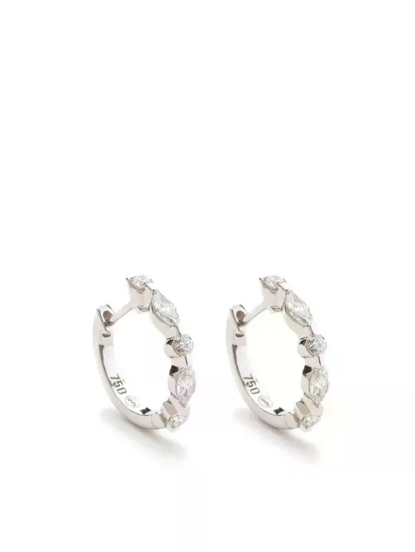 WE BY WHITEBIRD 18k White Gold Diamond Earring - Silver