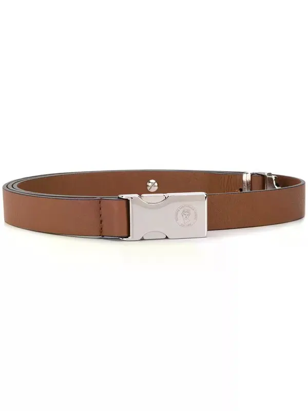 Peserico Metal Buckle Leather Belt - Brown