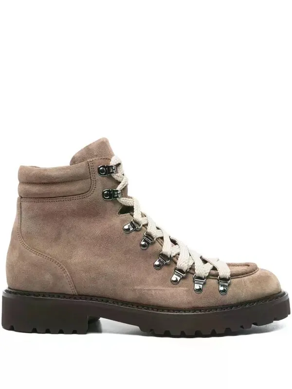 DOUCAL'S Lace-up Suede Ankle Boots