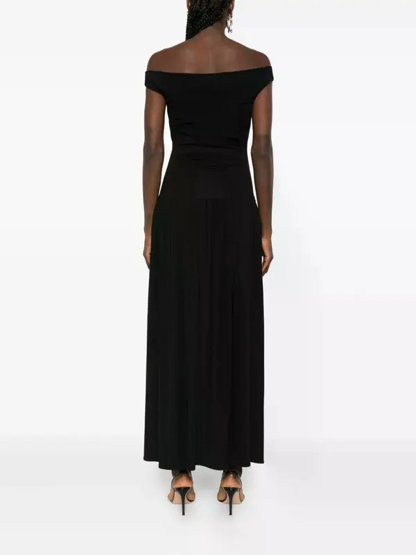 ROSERRY Rose-embellished Maxi Dress - Black