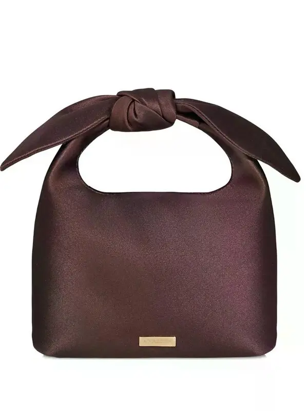 AQUAZZURA Bow-detail Mini Bag - Brown