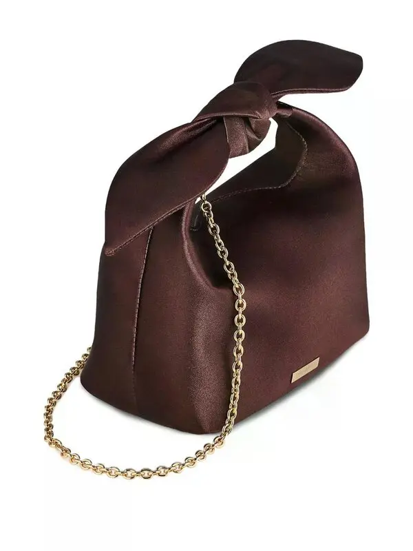 AQUAZZURA Bow-detail Mini Bag - Brown