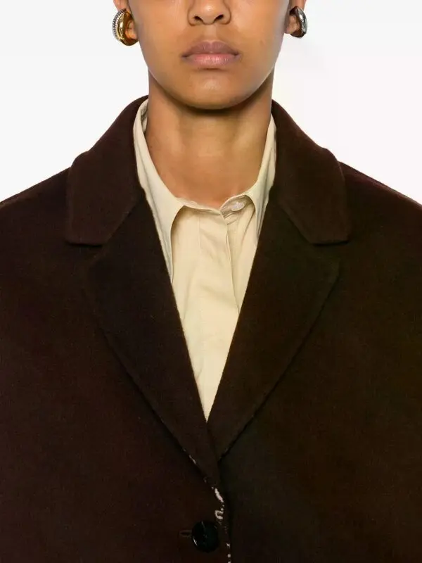 Gucci Button-fastening Coat - Brown