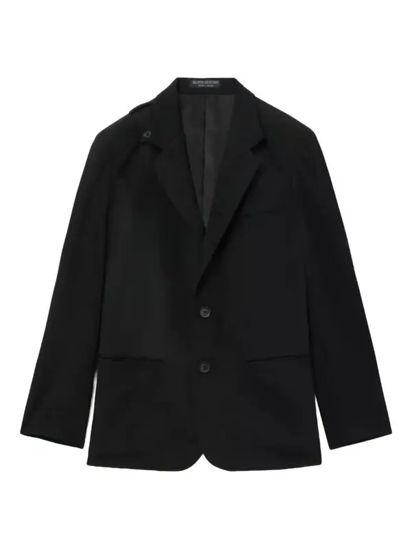 Yohji Yamamoto Notched Shoulder-detail Wool Blazer