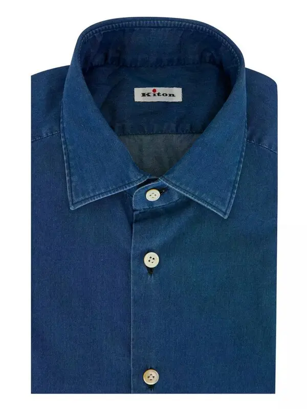 Kiton Button-fastening Denim Shirt