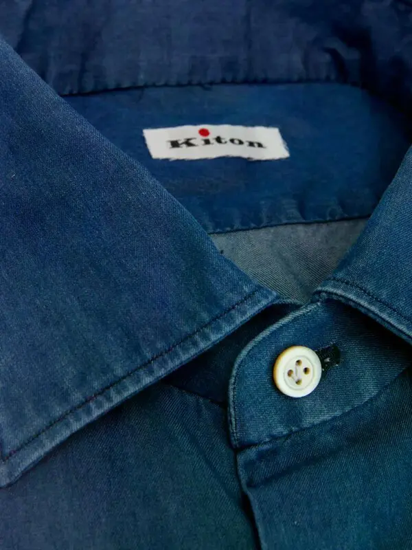 Kiton Button-fastening Denim Shirt
