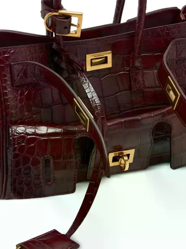 Balenciaga Mini Bel Air Embossed Handbag