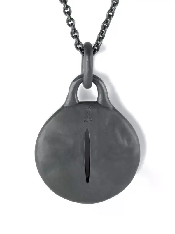 PARTS OF FOUR Sterling Silver Diamond Pendant Necklace - Black